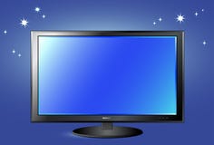 TV Screen on at night stock photo. Image of front, detail - 14875020