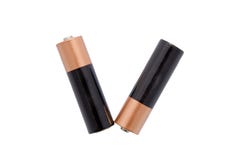 Two Double A Batteries stock photo. Image of alkaline - 31397432