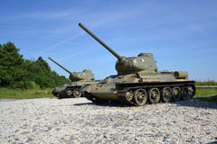 Russian Tank T-34 From World War II Stock Image - Image of propelled ...