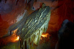 Stone medusa in the cave stock image. Image of formation - 13018739