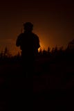 Silhouette Of United States Army Ranger Stock Photo - Image of armed ...