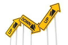 Upward and Downward Trend stock illustration. Illustration of decline ...