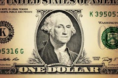 US President George Washington Face On One USA Dollar Bill Macro Stock ...