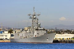 Turrets On Navy Battle Ship Stock Photo - Image: 10091110