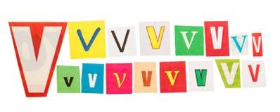 Set Of The Color Alphabet Cut Out From Paper Stock Illustration ...