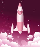 Love Rocket stock vector. Illustration of affection, love - 10098217