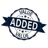 Value Added Round Red Sticker Stock Vector - Illustration of three ...