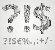 Set Of Letters And Symbols Royalty Free Stock Photos - Image: 21682648