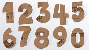 Cardboard numbers stock illustration. Illustration of grunge - 6026004