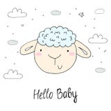Sheep say hello stock vector. Illustration of happy, sheep - 52837212