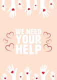 We need your support stock illustration. Image of seeking - 26842364