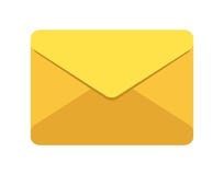 Yellow Envelope With Email Sign Icon Stock Vector - Illustration of ...