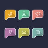 Information And Notification Flat Icons Stock Vector - Illustration of ...