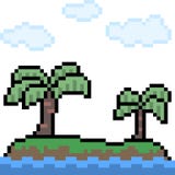 Pixel Art Island stock vector. Illustration of outdoor - 85535999