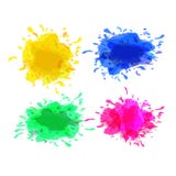 Yellow paint splodge stock illustration. Illustration of liquid - 2767595