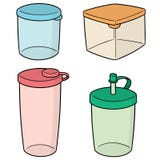 Vector Set Of Plastic Container Stock Vector - Illustration of draw ...