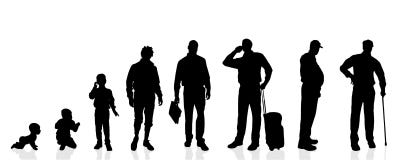 Vector Silhouette Generation Men. Stock Vector - Illustration of family ...