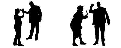 Two People Arguing Silhouette Stock Photo - Image: 45681394