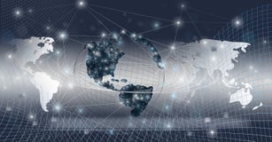Vernetzte Welt stock abbildung. Illustration von informationen - 27722740