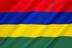 Vlag Van Mauritius Op Bakstenen Muur Stock Illustratie - Afbeelding ...