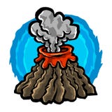 Cartoon Exploding Volcano Stock Image - Image: 21154381