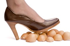 Walking on eggshells stock image. Image of idiom, eggshells - 58006561