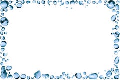 Picture Frame Blue Water Drops Stock Illustration - Illustration of ...