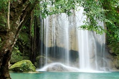 Blue Waterfall stock photo. Image of time, hidden, tall - 42994