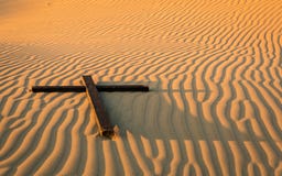 Cross in sand stock image. Image of background, hope - 43707785