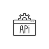 API Interface Vector Icon Style Illustration Stock Illustration ...