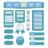 Flat User Interface Elements Set Stock Vector - Illustration: 34326314