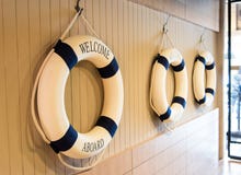 Welcome Aboard Life Preserver Stock Image - Image of aboard, emergency ...