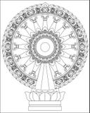 Wheel Of Dhamma Of Buddhism Stock Photo - Image of peace, yellow: 20633564