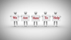 White Characters Showing Signs Saying Teamwork Makes The Dream Work ...