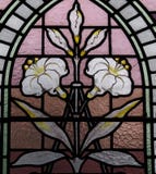 Easter Lily Stained Glass Window Stock Photo - Image: 46480080