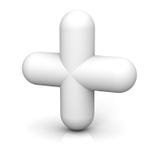 3d Plus Symbol In Perspective Stock Image - Image: 27549401