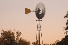 Windmill in paddock stock photo. Image of artesian, land - 32601284