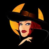 Pretty Witch Profile stock vector. Illustration of goth - 21788640