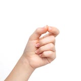 Isolated Woman Hand Holding A Object Stock Image - Image: 29675495