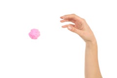 Throwing Of Paper Ball By Hand Stock Photo - Image: 35939040