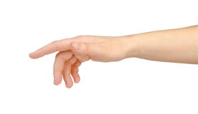 Hand Touch Virtual Screen Isolated Stock Photo - Image of interface ...