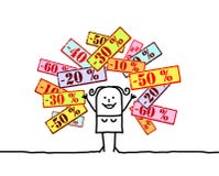 Cartoon Man Squeezed Between Two Walls Stock Illustration - Image: 65269881