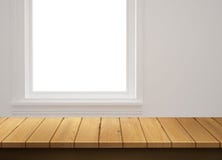 Wood Table With Window Background Stock Photo - Image: 56755409