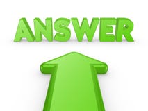 Word ANSWER and tick mark. stock image. Image of info - 31575833