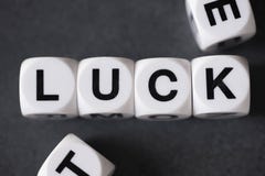 Word LUCK Playing Cards With Lucky Clover Leaf Cli Stock Photo - Image ...