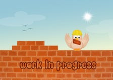 Funny Work in Progress stock vector. Illustration of digging - 26946407