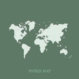 World Map, Mercator Projection Blank Map With Boundary Line ...