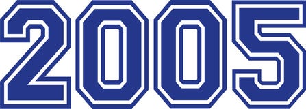 New year 2005 in gold (3D) stock illustration. Illustration of holiday ...