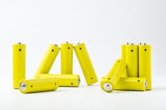 Two Double A Batteries stock photo. Image of alkaline - 31397432