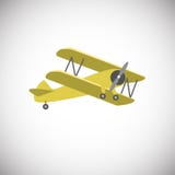 Cartoon WW1 Biplane Silhouette Stock Vector - Illustration of engine ...